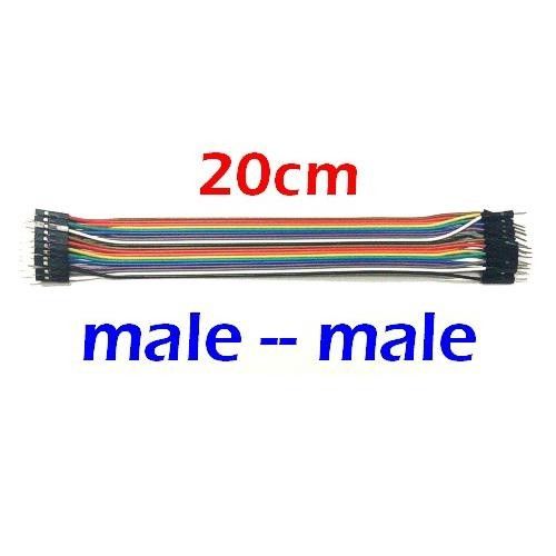 20pcs Male to Male Dupont Wire Jumper Cable for Breadboard | Daraz.com.bd