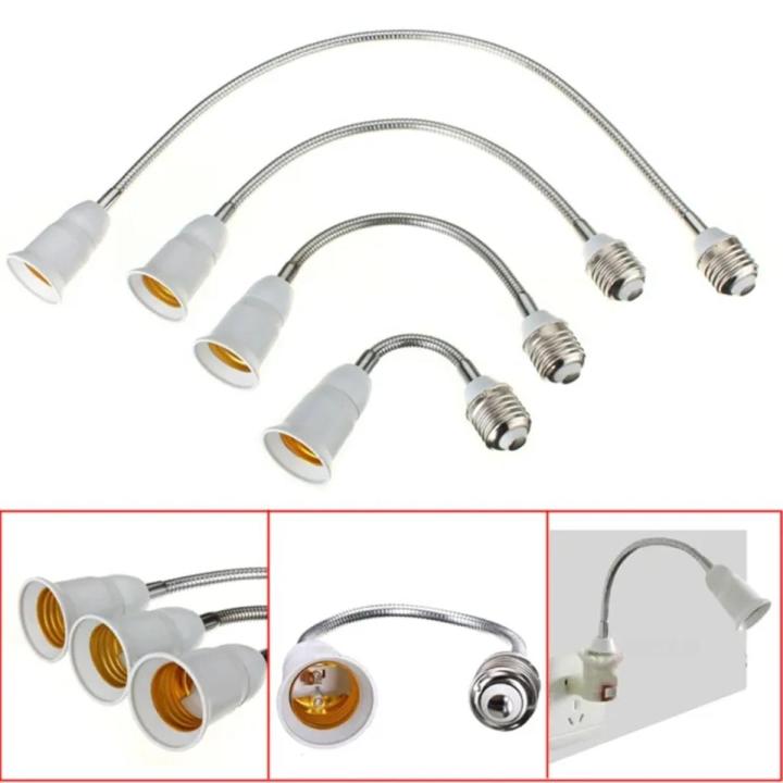 E27 LED Light Bulb Lamp Holder Flexible Extension Adapter Converter ...