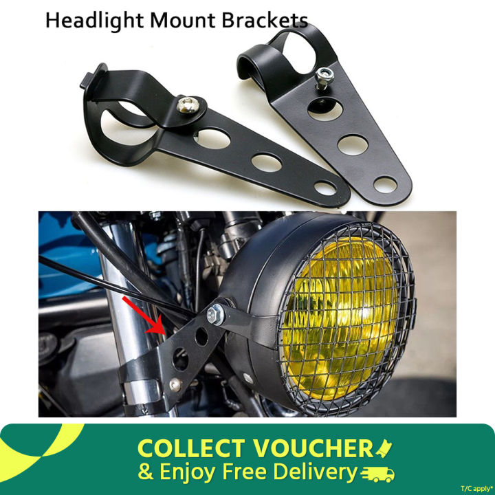 Universal Motorcycle Headlight Mount Brackets Fork Ear Motorcycle ...