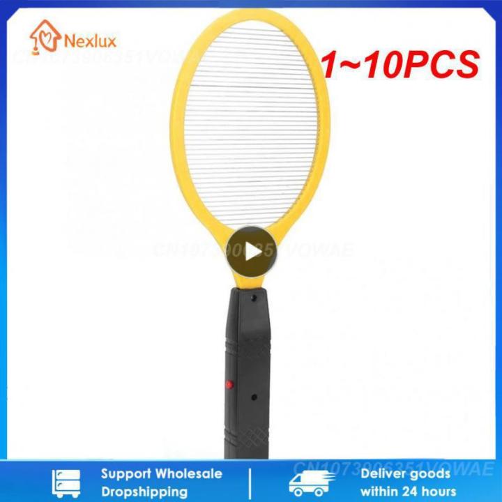 1~10PCS Mosquito Electric Racket Fly Swatter Fryer Flies Cordless ...