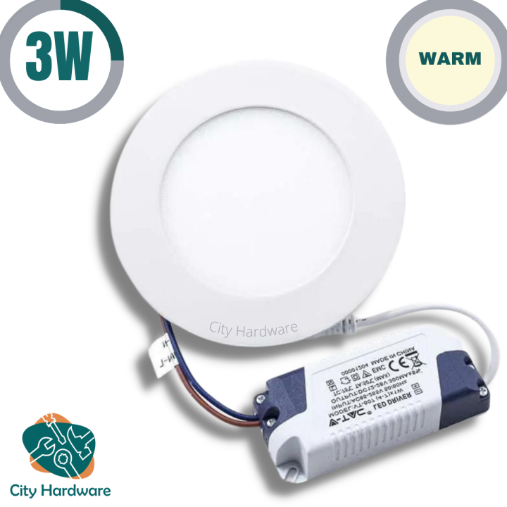 LED Panel Light Round Ceiling Light 3 Watt Warm Color | Daraz.com.bd