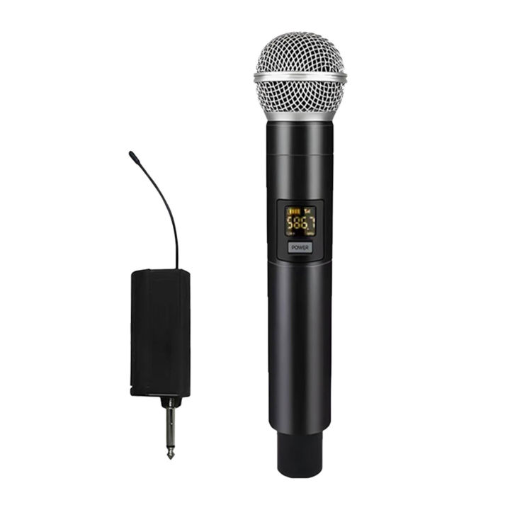 Wireless Microphone 2 Channels UHF Professional Handheld Mic Micphone ...