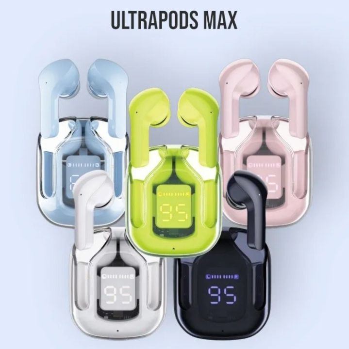 Tws Ultrapods Max Wireless 5.3 Waterproof Earbuds With Display ...