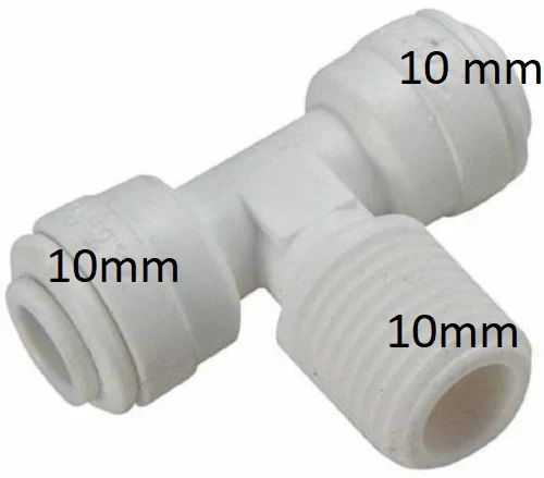 RO Male Branch Tee Connector Suited-10mm | Daraz.com.bd
