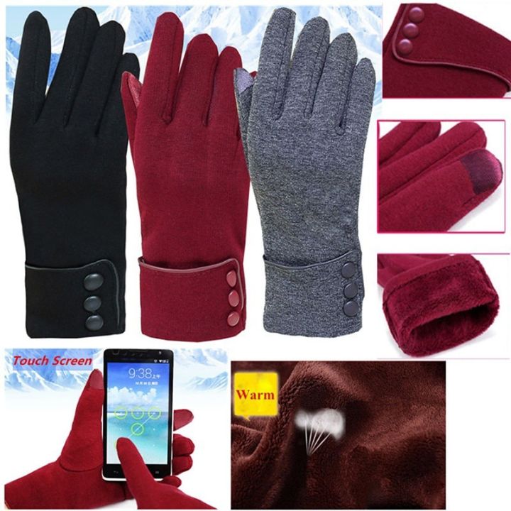 【Fast and Free Delivery】 Women Screen Winter Autumn Gloves Mittens ...