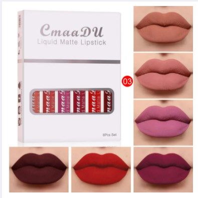 CmaaDu 6pcs/set Matte Velvet Non-Stick Cup Waterproof Not Easy To Swap ...