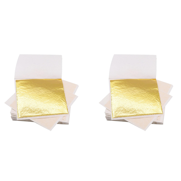 400 PCS Gold Sheets Gold Foil for Art Gilding Flakes Multipurpose Gold ...