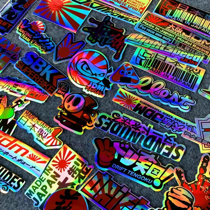 40 Pcs JDM Sticker Japanese Styling Emblems Stickers Motorcycle Car Skateboard Decal For Honda ...