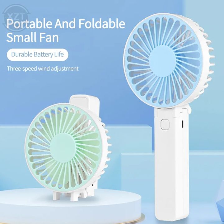 Portable Fans Handheld USB Rechargeable Fan Foldable Mini Desktop Air ...
