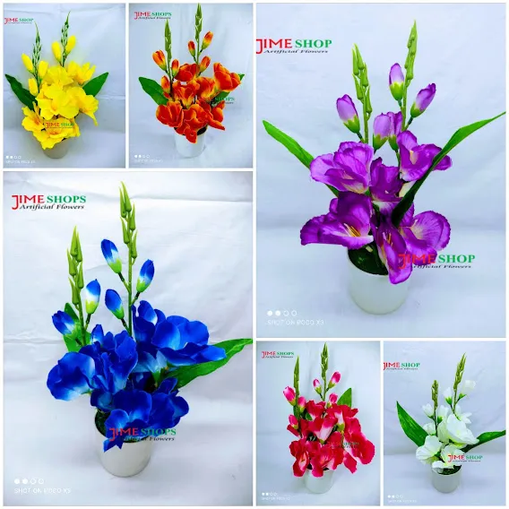 Artificial gladiolus flower 11 inc long table tob for home or office ...