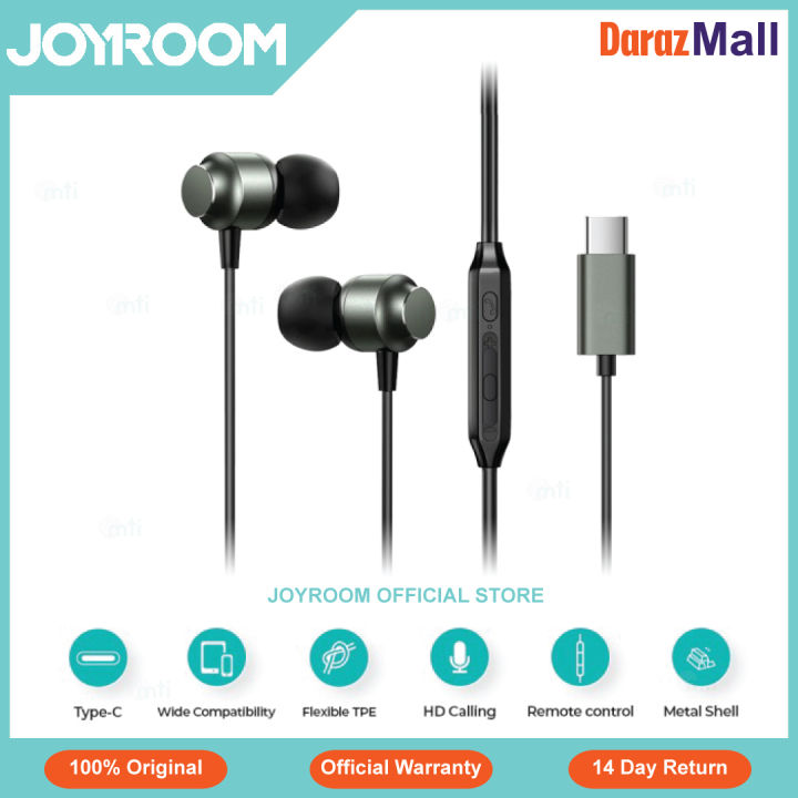 JR-EC06 TYPE-C Series In-Ear Metal Wired Earbuds type c earphone type c headphone | Daraz.com.bd