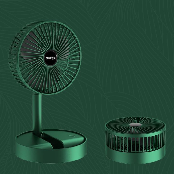 Folding Storage Net Red Telescopic Rechargeable Mini Stand Fan | Daraz ...