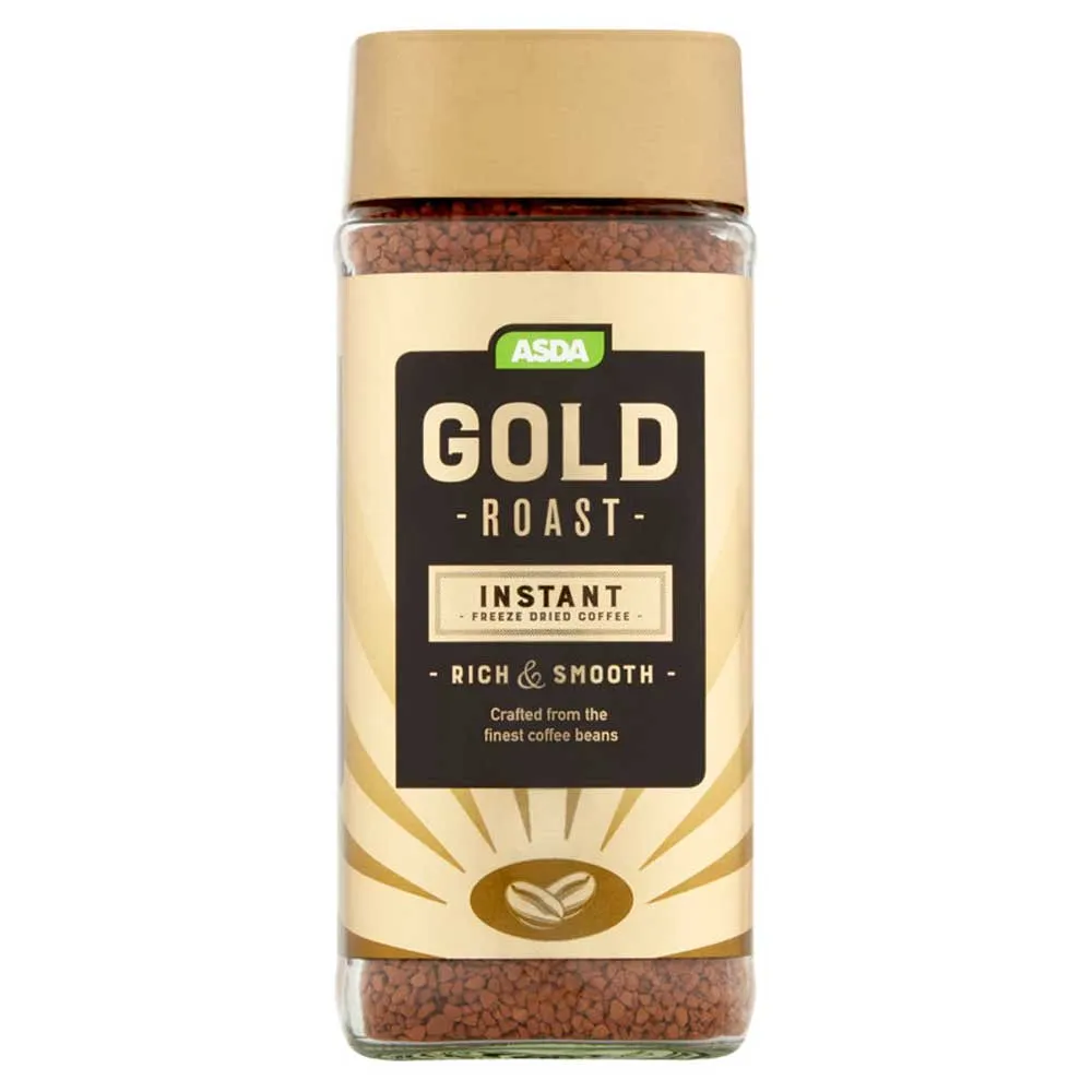 ASDA GOLD ROAST DECAF INSTANT FREEZE DRIED COFFEE 200gm | Daraz.com.bd