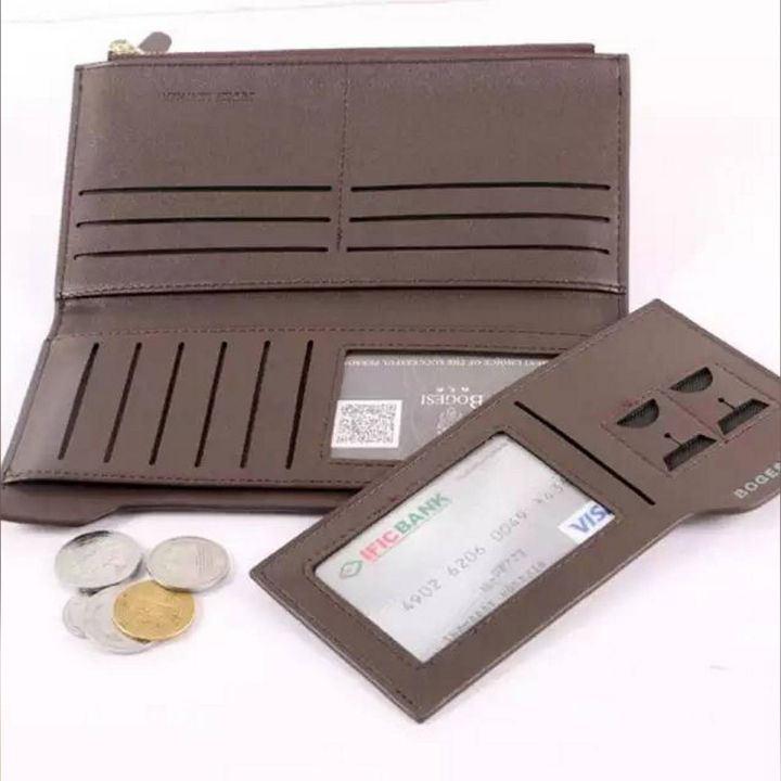 Genuine Bogesi Leather long mobaile Wallet For Men-chocolate colour ...
