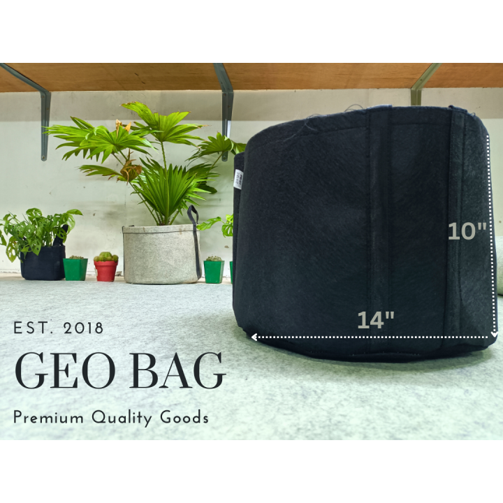 Geo Bag 7 Gallon dia14 " hight 10" Capacity Grow Bag Pot Planter for ...