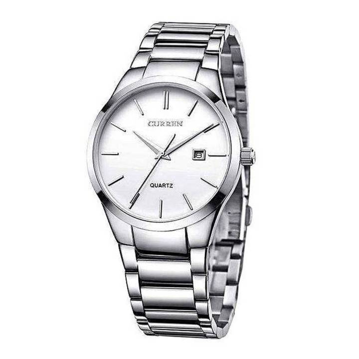 Stainless Steel Analog Watches for Men - Silver | Daraz.com.bd