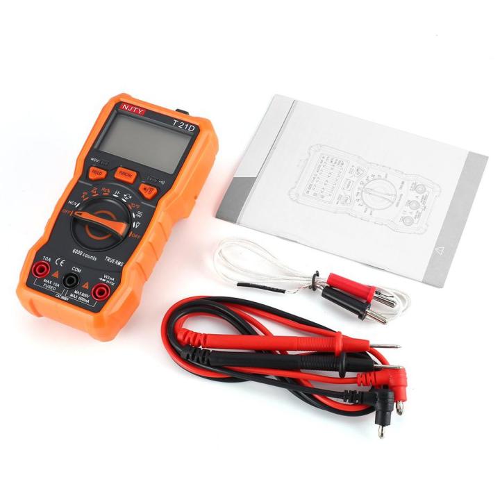 TE Digital Multimeter NJTY T21D DC/TE Volt Amp Ohm Diode NCV Mini ...