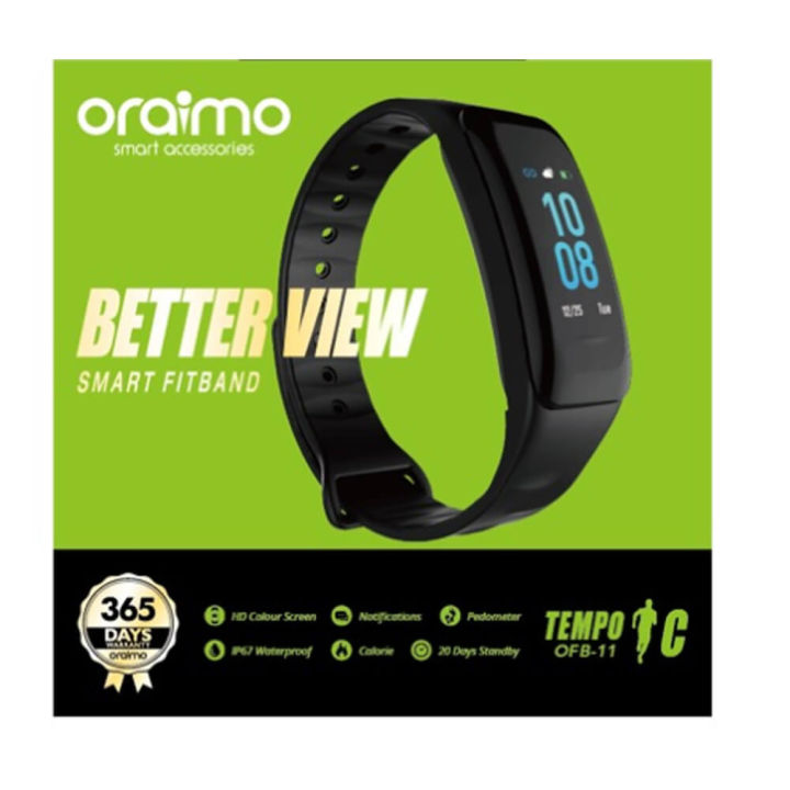 Oraimo OFB-11 Tempo C IP67 Waterproof HD Colour Screen Smart Wristband ...