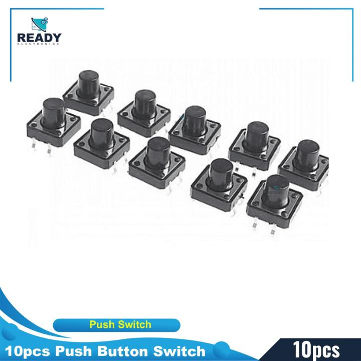 10pcs Momentary Push Button Switch 12x12x9.5mm 4P 4Pin On Off Panel ...