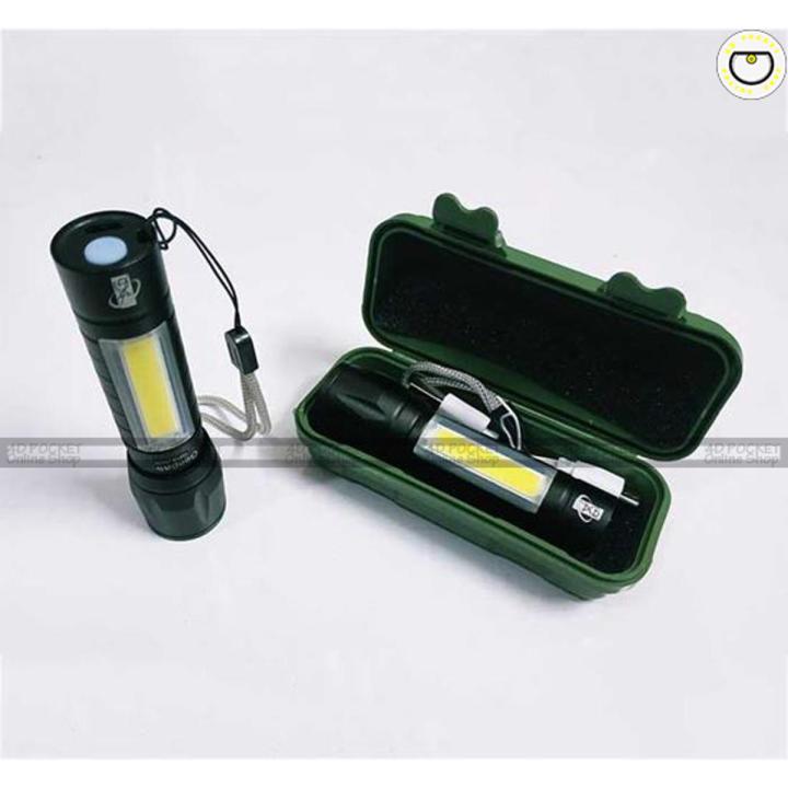 Rechargeable Flashlight Torch LED USB Portable Torches 4 Modes Mini ...