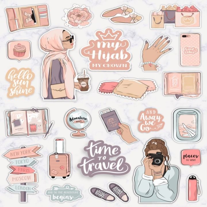 Sweet Journal 30PCS Time To Travel Series PP Stickers Album Diary ...