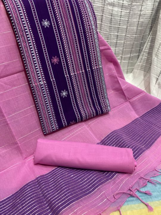 Premium Quality - Exclusive Design Unstitched Slab Cotton Three Piece ...