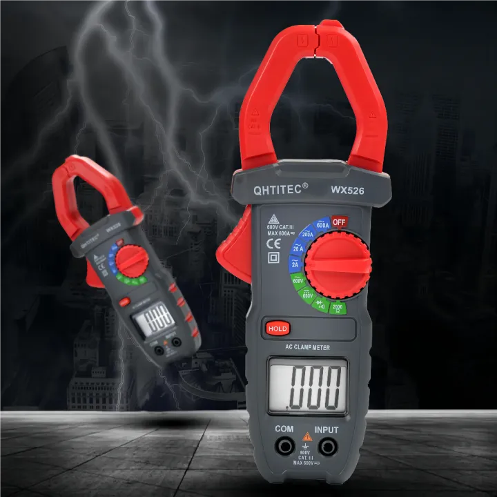 AC/DC Clamp Meter Hook Digital Ammeter Current Tester Multimeter ...