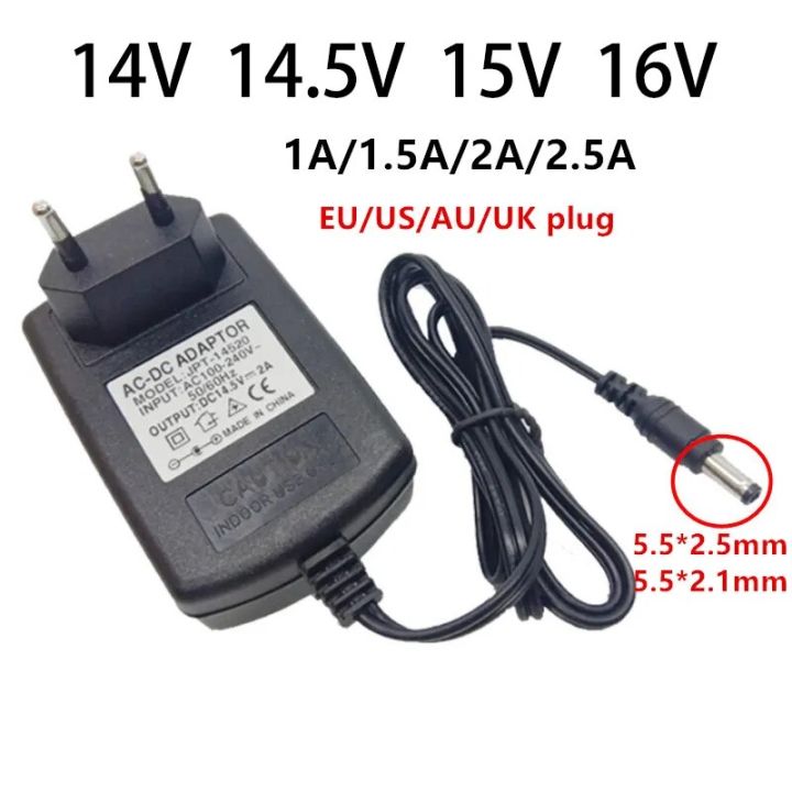 14V 14.5V 15V 16V Power Supply Adapter 1A 1.5A 2A 2.5A 2500mA Universal ...
