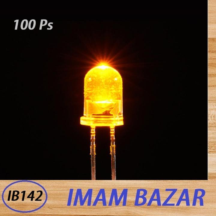 3-4V 5mm Yellow LED Light 100 PCS | Daraz.com.bd