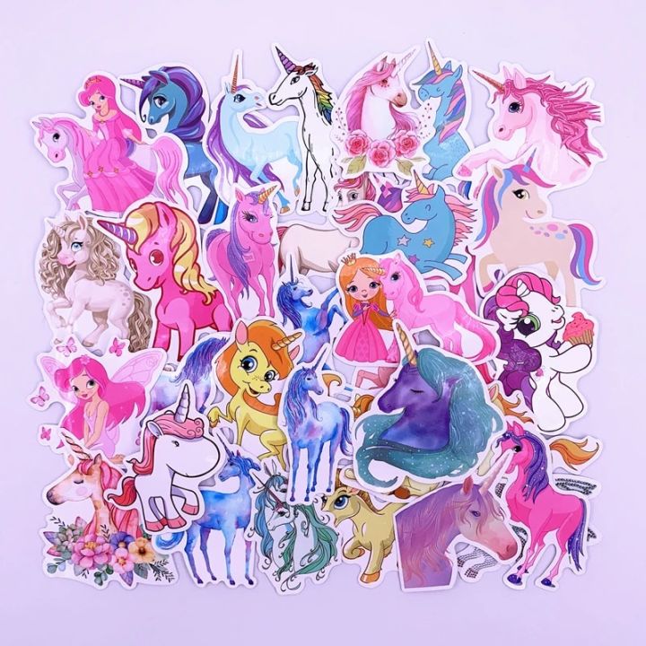 【Lejia】Unicorn Stickers Cartoon Anima pvc pegatinas Flag Waterproof Diy ...