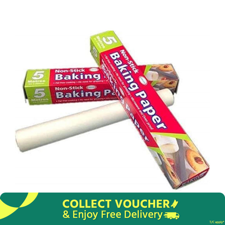 Non-Stick Microwave & Oven Proof Baking Parchment Paper (5M X 300M ...