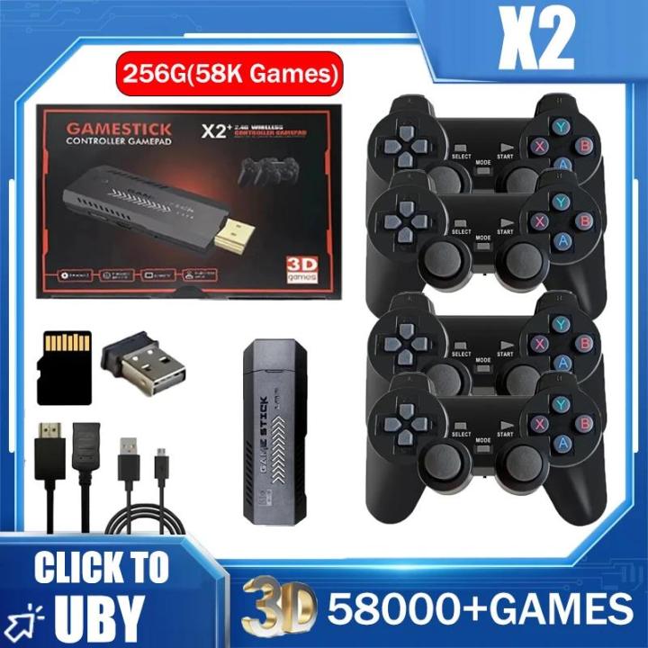 X2 Plus 128G 40000 Game GD10 Pro 4K Game Stick 3D HD Retro Video Game ...
