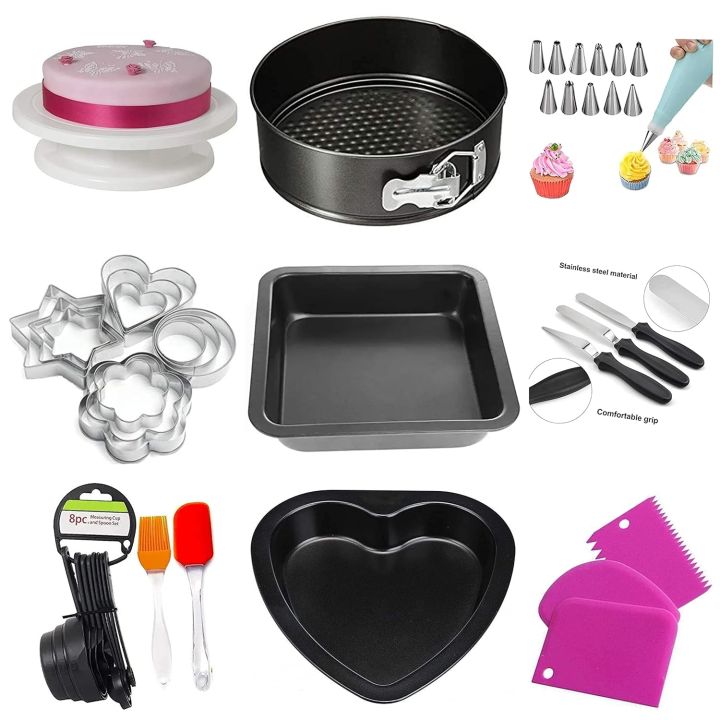 Cake Making Set | Cake Decorating Tool Set | Cake tins | Microwave Oven ...