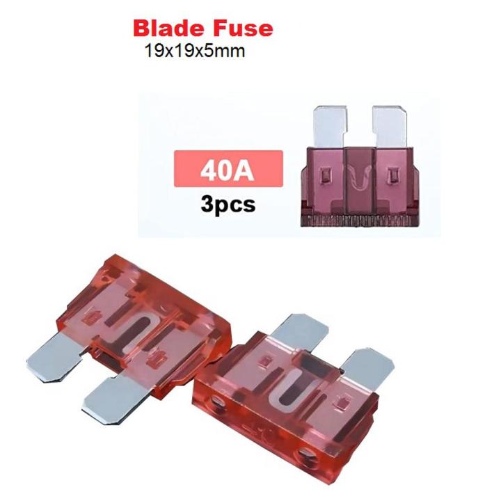 3ps- Blade fuse 40A,32V (19x19x5mm) Replacement Fuses IPS/Car/RV/Truck ...