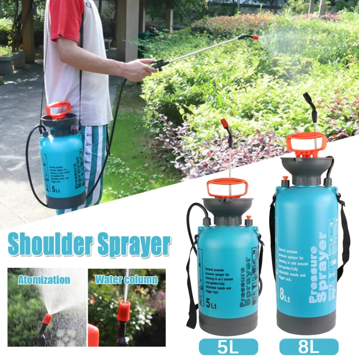 5L/8L Portable Pressure Tools DIY Garden Spray Bottl Shoulder Sprayer ...