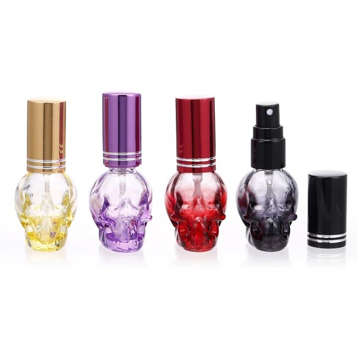 【Atoztide Store】8ml Personality Skull Shape Empty Glass Perfume Bottle ...