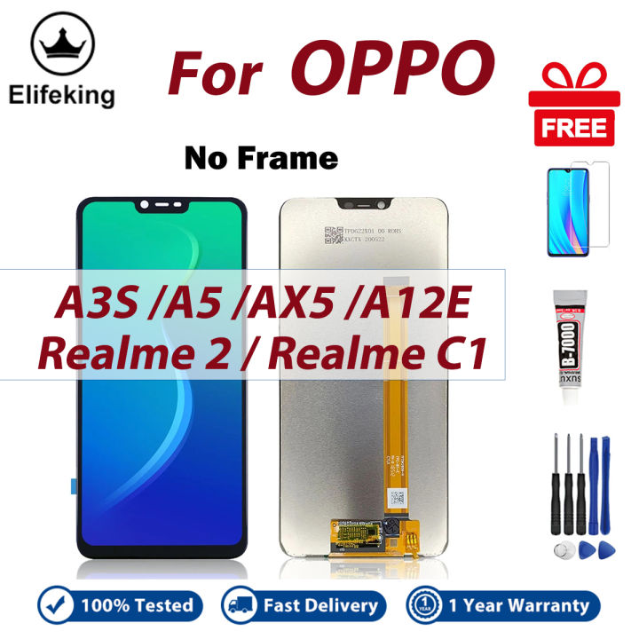 LCD No Frame For OPPO A3S A5 AX5 A12E Realme 2 Realme C1 Display Touch Screen Digitizer Assembly ...