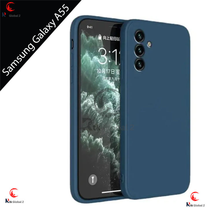 For Samsung Galaxy A55 5G Silicone Mobile Back Case, Scratch Resistant, Fingerprint and Oil ...