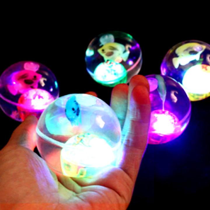 Led Flashing Color Changing Bouncing Ball Super Glitter Water Ball ...