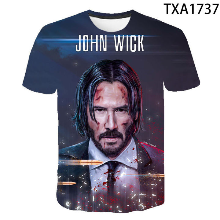 2021 New Summer Movie John Wick 3D T Shirt Men Women Children Fashion ...