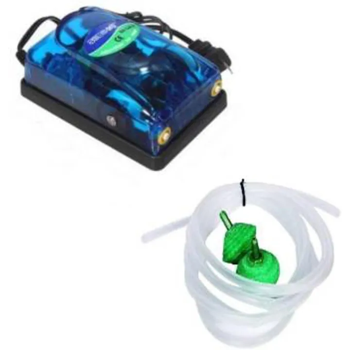 Sobo Aquarium Air Oxygen Pump 30fit Pipe 2 Air Stones (2 Outlets Double ...