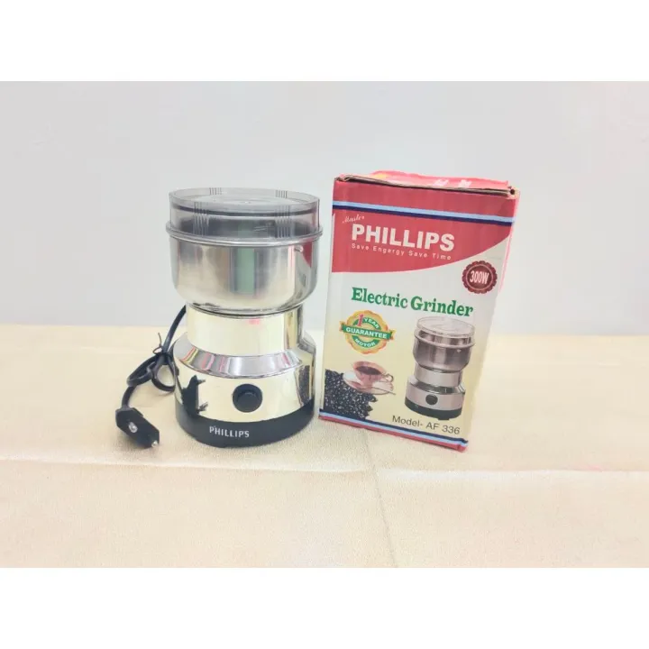 Phillips Electric Spice Grinder. Black. 300 Watt. With 1 Year Motor ...