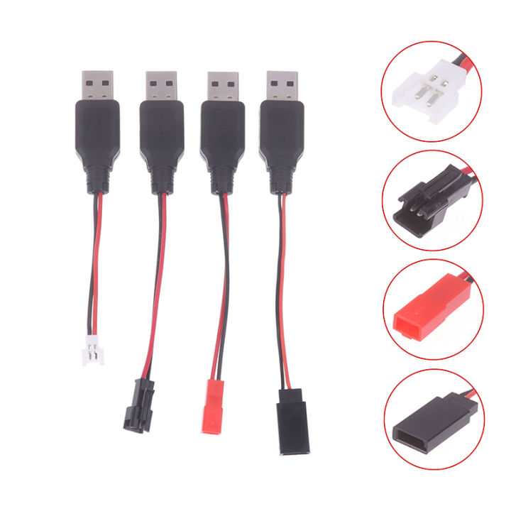 RC USB Charging 3.7V Lithium Battery Charger Cable USB To JST /SM ...