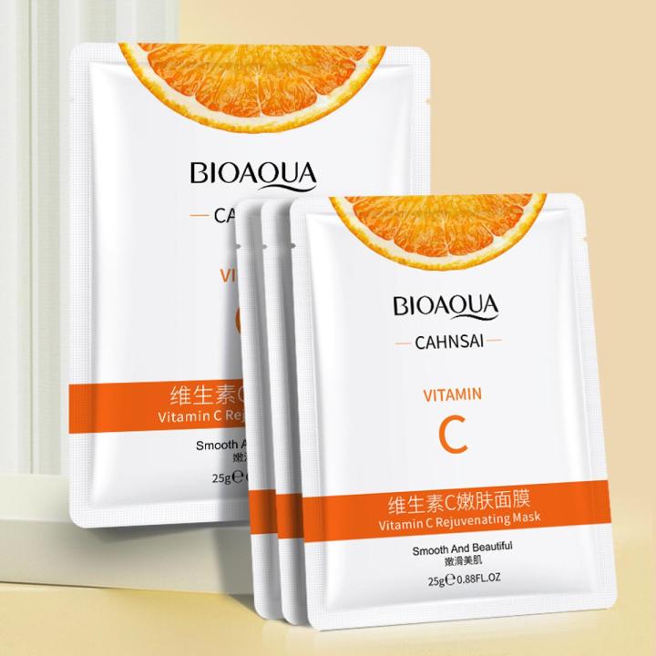 BIOAQUA Vitamin C Rejuvenating Facial Shhet Mask for Smooth ...