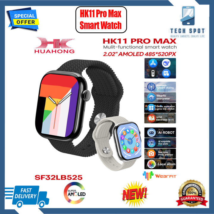 HK11 PRO MAX 8th Gen 120hz AMOLED Display 4GB Storage Series10, Internet Connectivity 46mm with ...