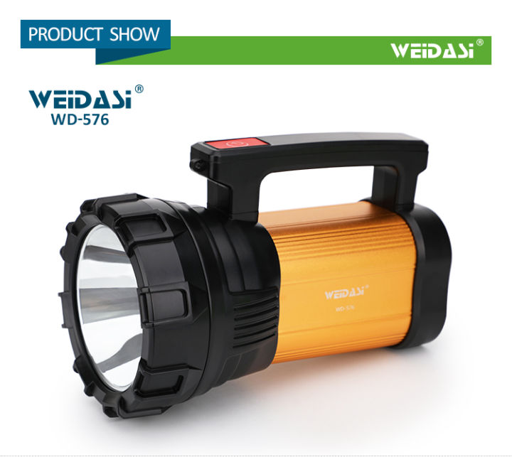 WEIDASI WD-576 Rechargeable Search Light High Power Flashlight Long Range Torch Light | Daraz.com.bd