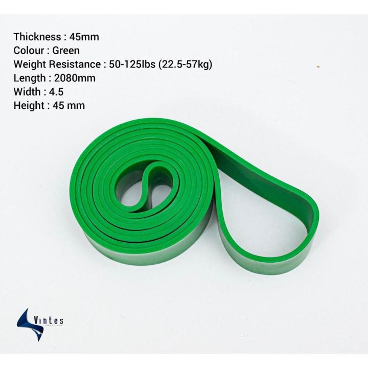 Green 45mm (50-125lbs, 22.5-57kg) Pull Up Assist Best Resistance Bands ...