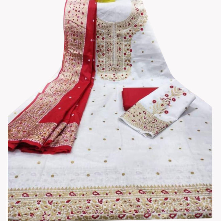Cotton Unstitched Afsan & Screen Print Three-Piece Salwar Kameez ...