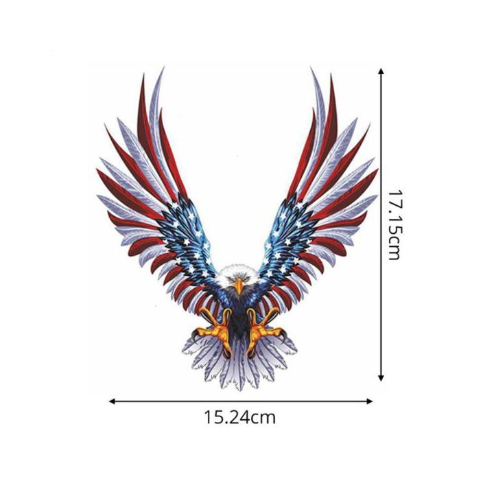 Car Decal Flying Hawk Auto Truck USA Eagle PET Flag Sticker Hood Decals ...