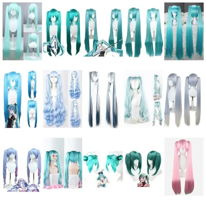 2024 SNOW MIKU Split style double ponytail cosplay wig Hatsune Miku ...